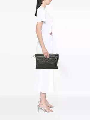 Balenciaga 2015 Lambskin Motocross Classic Clip M Clutch Bag - Grey