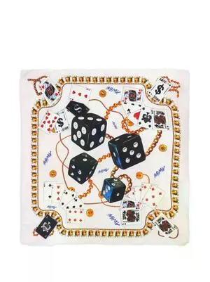 AWGE Dice-print Scarf Neutrals