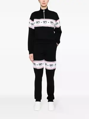 CHIARA FERRAGNI Logo-tape Cotton Sweatshirt