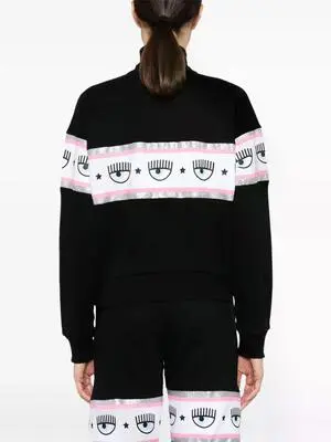 CHIARA FERRAGNI Logo-tape Cotton Sweatshirt