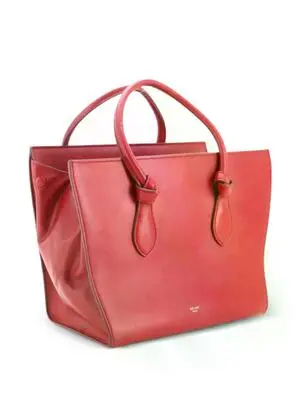 Celine Tie Knot Smooth Leather Mini Tote Bag - Red