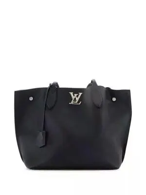 LOUIS VUITTON Lockme Go Leather Tote Bag - Black
