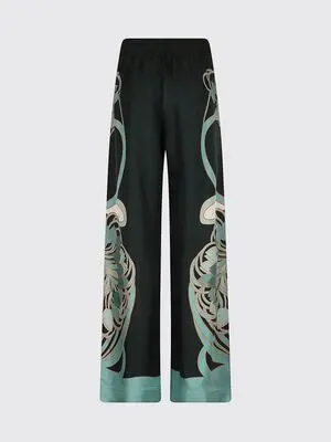 La DoubleJ Printed Silk Palazzo Trousers