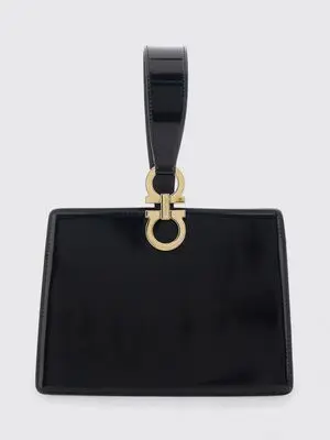FERRAGAMO Brushed Calfskin Mini Handbag With Gancini Logo