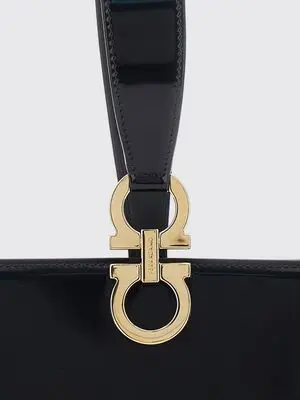 FERRAGAMO Brushed Calfskin Mini Handbag With Gancini Logo