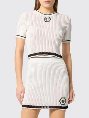 Philipp Plein Short Sleeved Knit Top