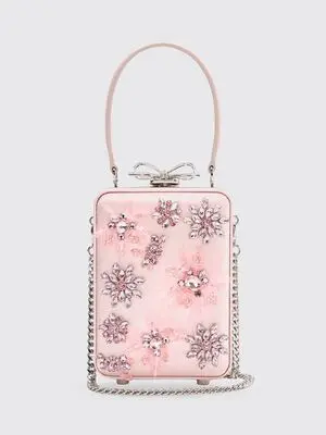 SELF-PORTRAIT Satin Bag With Crystals - Pink
