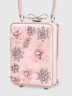 SELF-PORTRAIT Satin Bag With Crystals