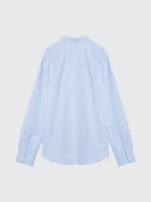AMI Paris Button-down Cotton Shirt With Contrasting Embroidered Logo
