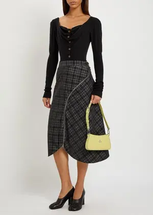 VIVIENNE WESTWOOD Bea Draped Wool-blend Corset Cardigan