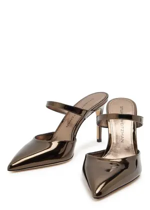 STUART WEITZMAN Patent Leather Power 85 Mules