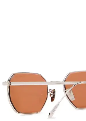 CUTLER & GROSS Cutler And Gross 0005 Hexagonal-frame Sunglasses - Silver