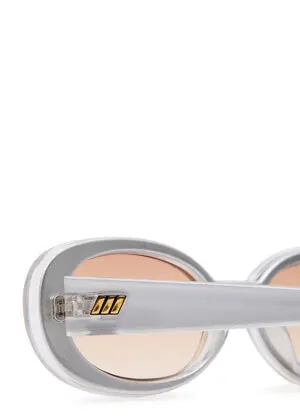Le Specs Outta Love Oval-frame Sunglasses - Silver