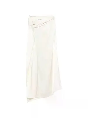 RÓHE Twist-detail Wrap Asymmetric Skirt - Neutrals