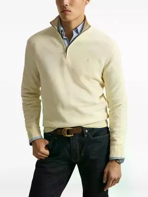 Polo Ralph Lauren Mesh-knit Quarter-zip Sweater