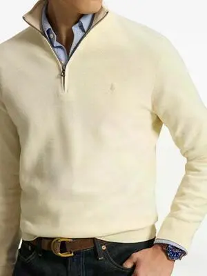 Polo Ralph Lauren Mesh-knit Quarter-zip Sweater