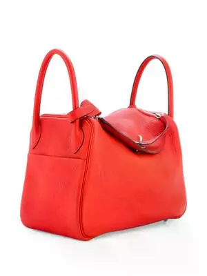 Hermès Lindy Bag Clemence 30 Shoulder Bag - Red