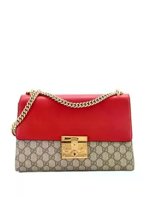 Gucci Padlock Gg Coated Canvas And Leather Medium Shoulder Bag - Multicolour