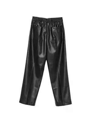 NUDE Elasticated Faux-leather Trousers