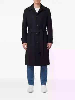 LARDINI Belted Single-breasted Coat