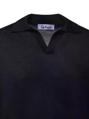 GALIANO Polo-collar Long-sleeve Sweater