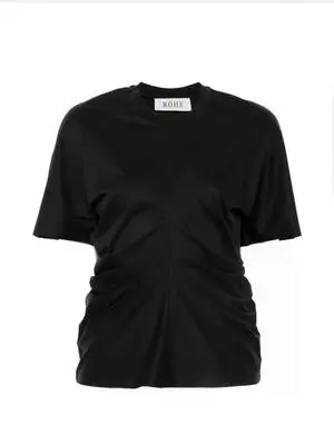 RÓHE Gathered T-shirt - Black
