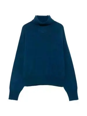 VANISE Cashmere Roll-neck Sweater - Blue