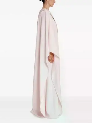 Safiyaa Asymmetric Draped-sleeve Maxi Dress