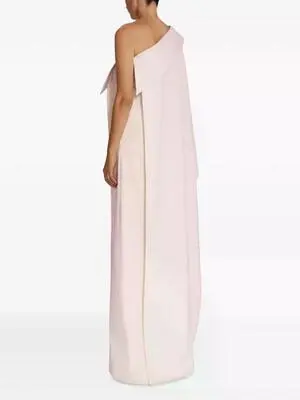 Safiyaa Asymmetric Draped-sleeve Maxi Dress