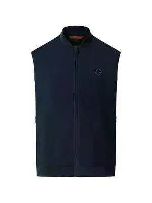 HACKETT LONDON Logo-patch Zip-up Gilet - Blue