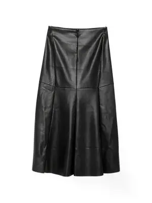 NUDE Panel Flared Midi Skirt - Black