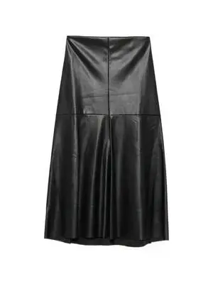 NUDE Panel Flared Midi Skirt - Black