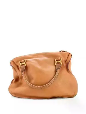 Chloé Marcie Leather Large Shoulder Bag - Brown
