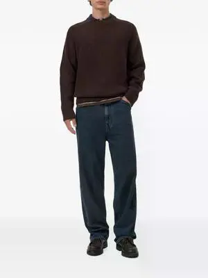 Closed Ribbed-knit Raglan-sleeve Sweater
