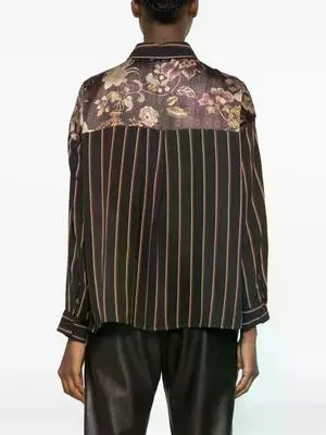 Dixie Floral-print Striped Shirt
