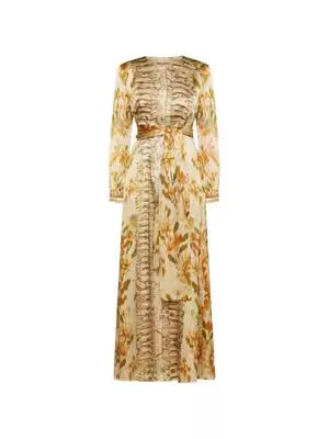 PIERRE-LOUIS MASCIA Mutka Ruffled Maxi Dress - Neutrals