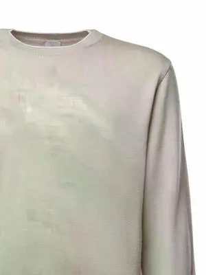 Eleventy Contrast-trim Wool Fine-knit Top