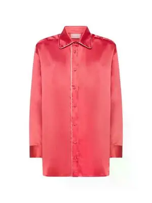 PIERRE-LOUIS MASCIA Mutka Silk Shirt - Red