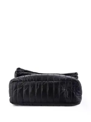 Balenciaga Monaco Chain Flap Quilted Leather Medium Shoulder Bag
