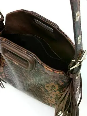 Maje Snake-effect Fringed Tote Bag