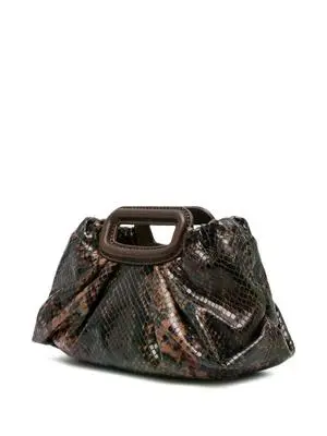 Maje Snake-effect Leather Clutch Bag