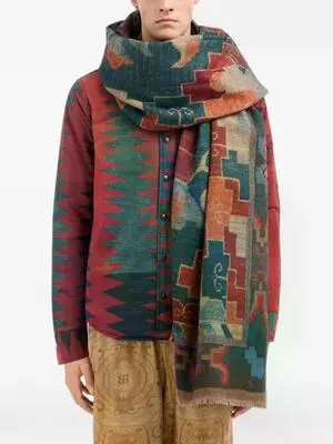 PIERRE-LOUIS MASCIA Pancake Geometric Floral-print Scarf