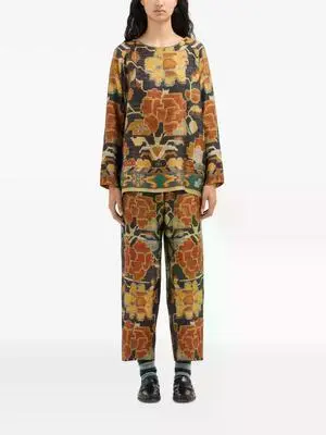 PIERRE-LOUIS MASCIA Floral-print Silk Blouse