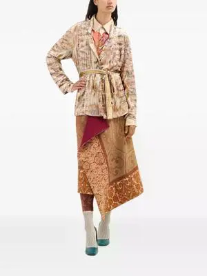 PIERRE-LOUIS MASCIA Ranat Belted Brushstroke-print Blazer