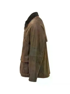 DFOUR Corduroy-collar Patch-pocket Coat