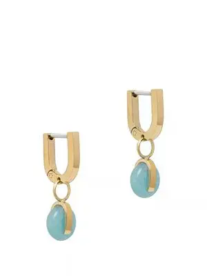 TRUSSARDI Stone-pendant Hoop Earrings
