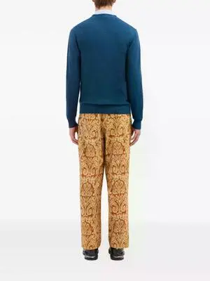 PIERRE-LOUIS MASCIA Tricot Tapestry-inset Wool Cardigan