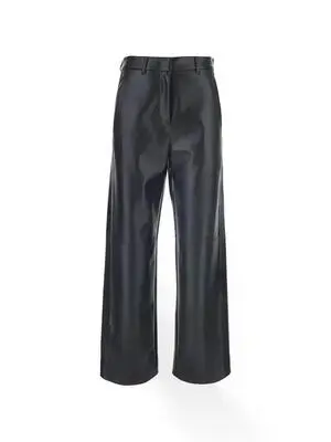 Max Mara Faux-leather Straight-leg Trousers
