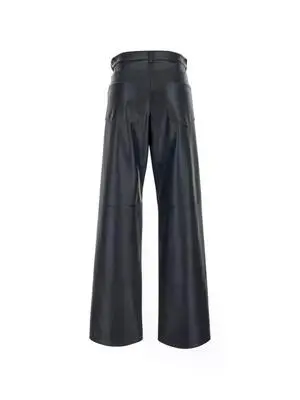 Max Mara Faux-leather Straight-leg Trousers
