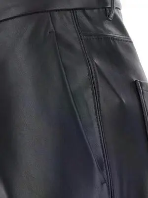 Max Mara Faux-leather Straight-leg Trousers